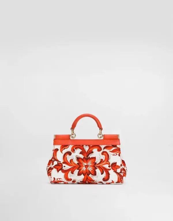 Dolce & Gabbana Mini Sicily Handbag With Embroidery And Bezels