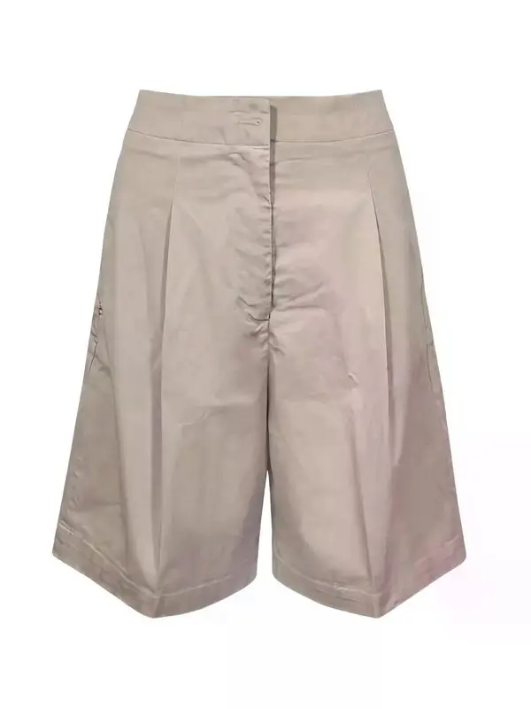 RE-HASH Kiria Pleated Wide-leg Shorts - Neutrals