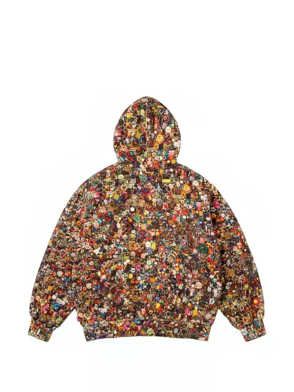 Supreme X Mike Kelley Graphic-print Hoodie - Brown