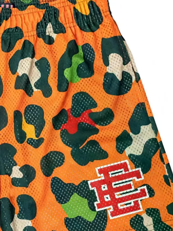 ERIC EMANUEL Leopard Pattern Shorts - Orange