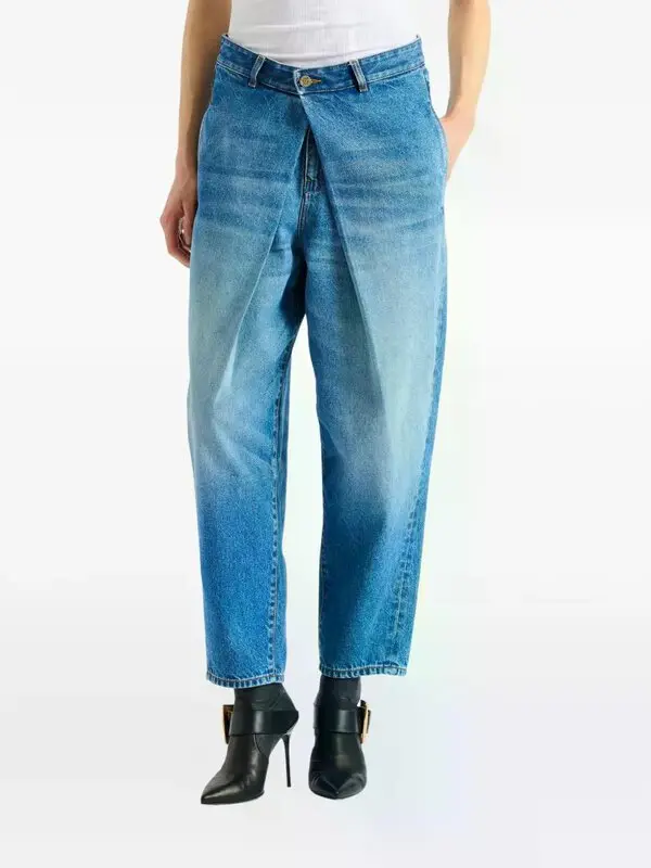 Balmain Barrel-leg Denim Jeans