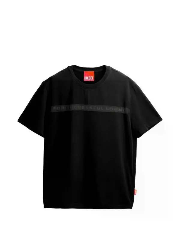 DIESEL® Sheer Panel Logo T-shirt - Black