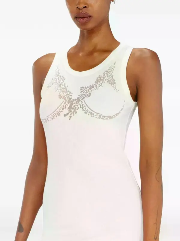 DIESEL® Lace-trim Ribbed-knit Dress