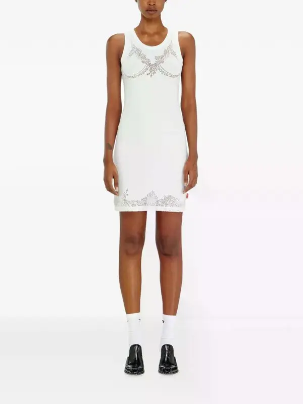 DIESEL® Lace-trim Ribbed-knit Dress