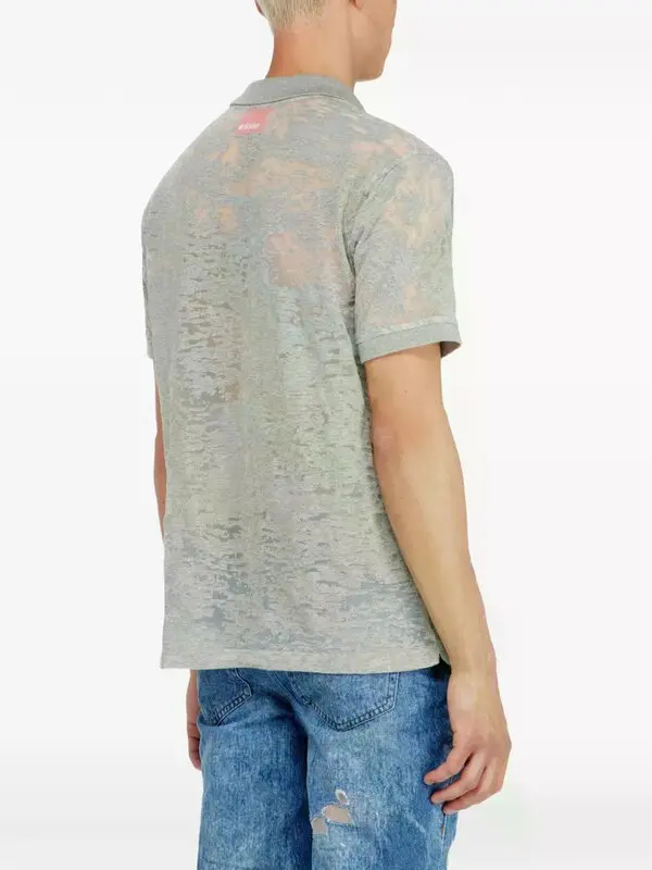 DIESEL® X Tinder Distressed-effect Logo-patch Polo Shirt
