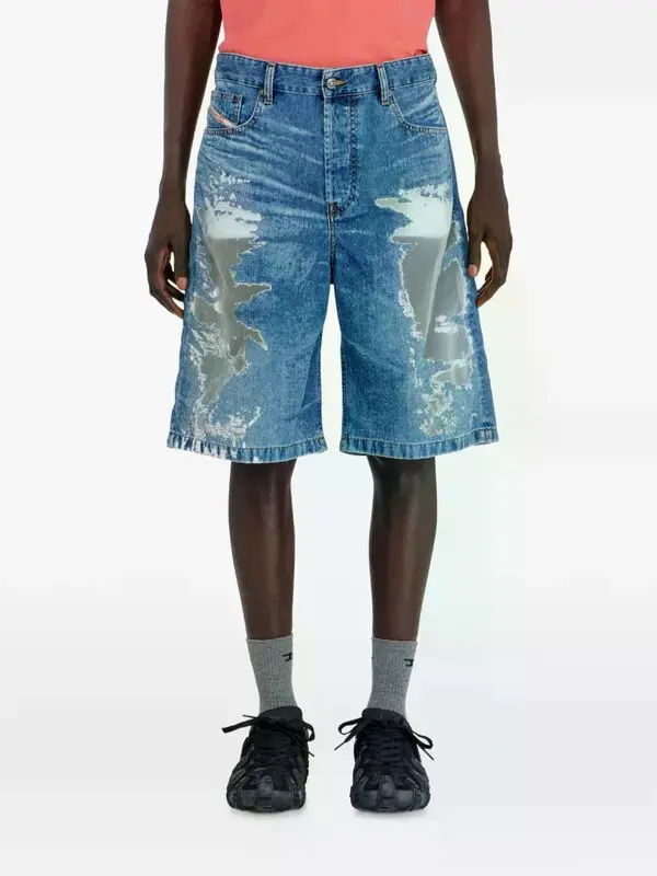 DIESEL® X Tinder Distressed Denim Shorts