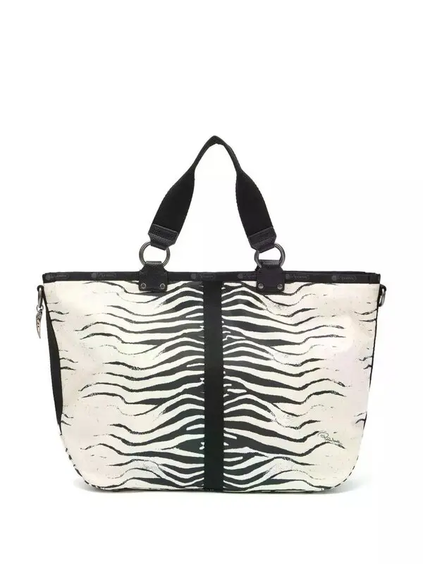 Roberto Cavalli X Lesportsac Roma Zebra-print Tote Bag - Neutrals