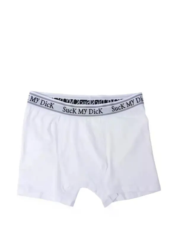 THUG CLUB Suck My Dick Logo-waistband Boxer Briefs - Neutrals