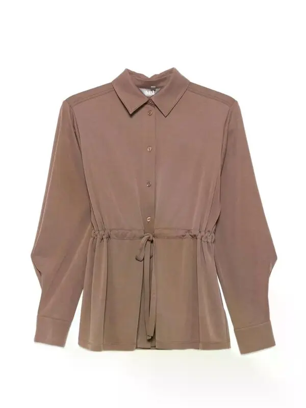 Max Mara Drawstring Waist Shirt - Brown