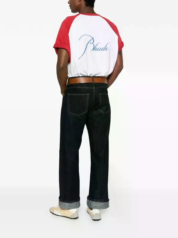 Rhude Classique Logo-embroidered Raglan-sleeve Cotton T-shirt