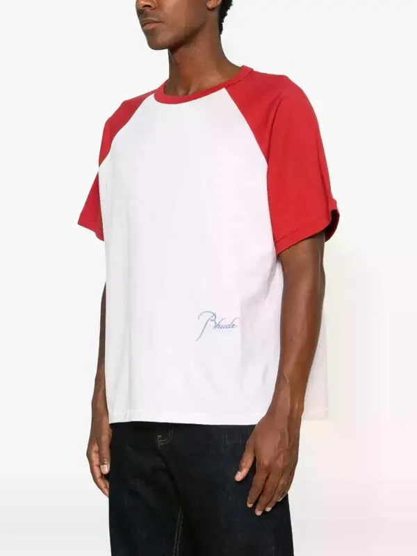 Rhude Classique Logo-embroidered Raglan-sleeve Cotton T-shirt