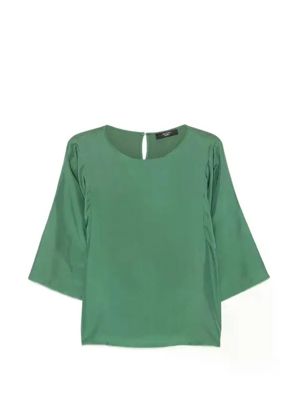 Max Mara Boat-neck Silk Top