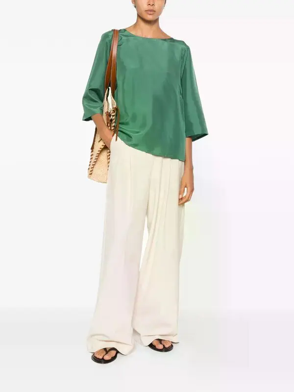 Max Mara Boat-neck Silk Top