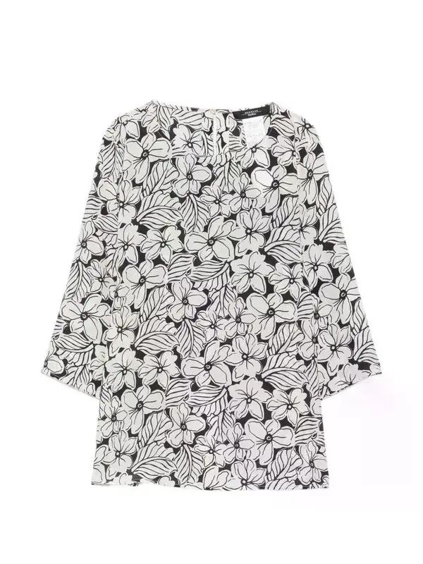 Max Mara Silk Floral Print Blouse