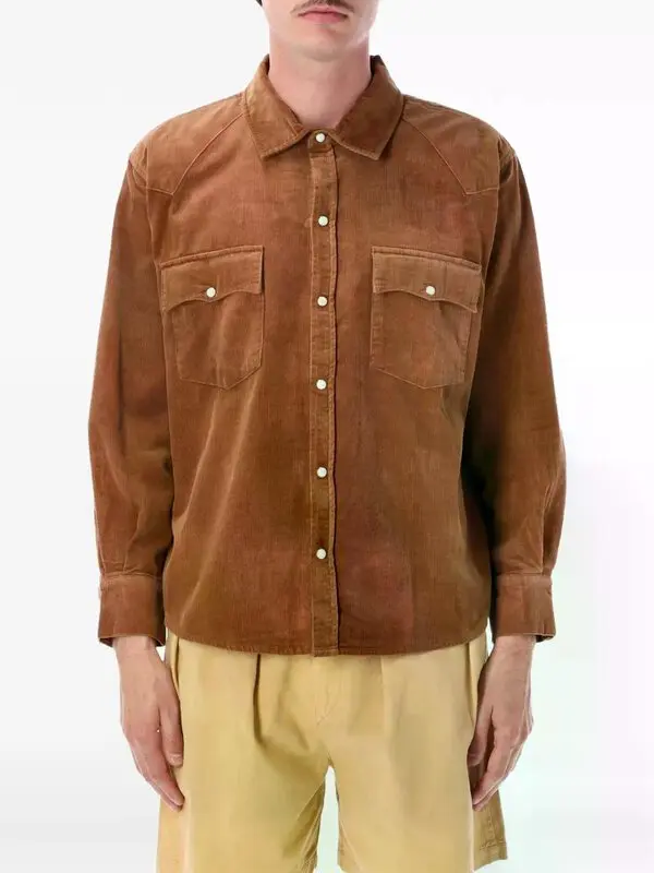 FOUND Western Corduroy Shirt - Brown