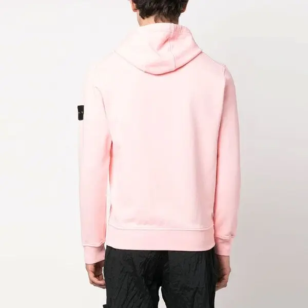 Stone Island Garment Dyed Popover Hoodie - Pink