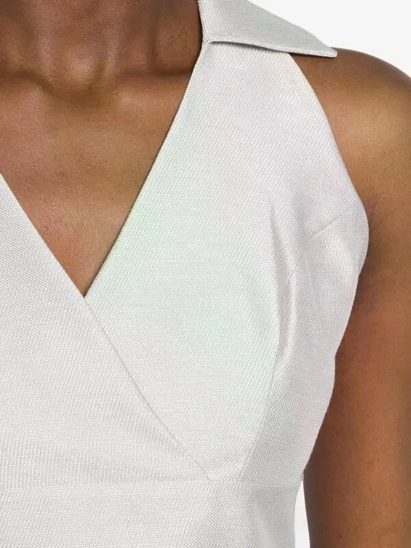 LEEN MOUGRHABI Evelyn V-neck Crop Top