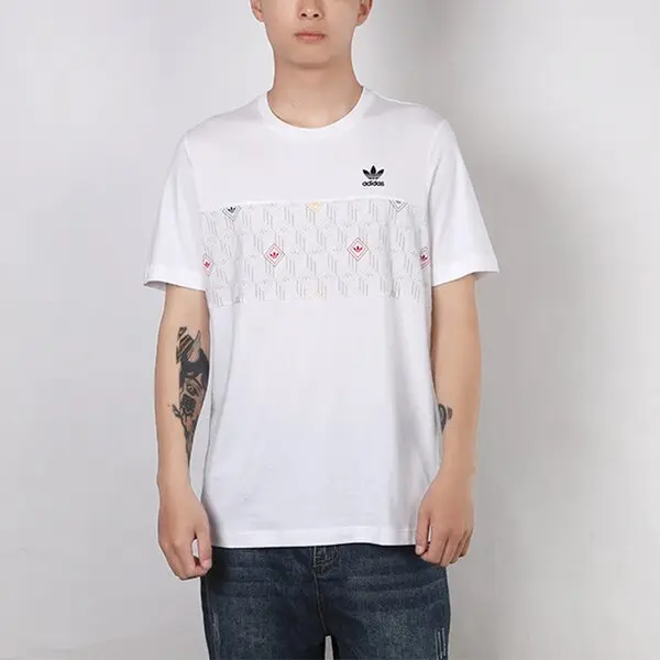 Adidas Originals Monogram Printing Logo Short Sleeve