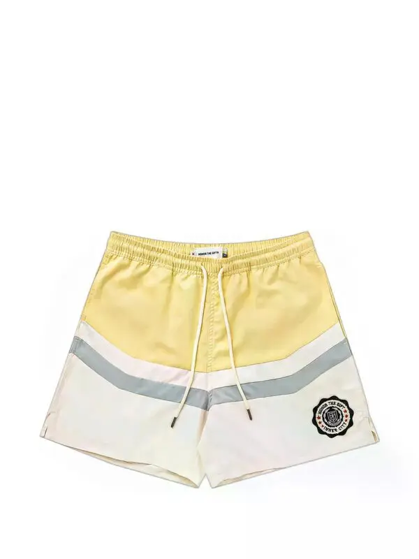 HONOR THE GIFT Poly Panelled Shorts With Logo Patch - Yellow