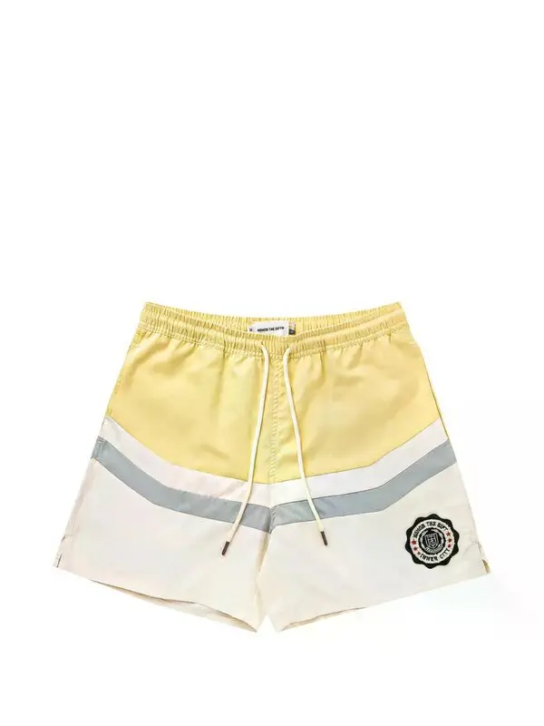HONOR THE GIFT Poly Panelled Shorts With Logo Patch - Yellow