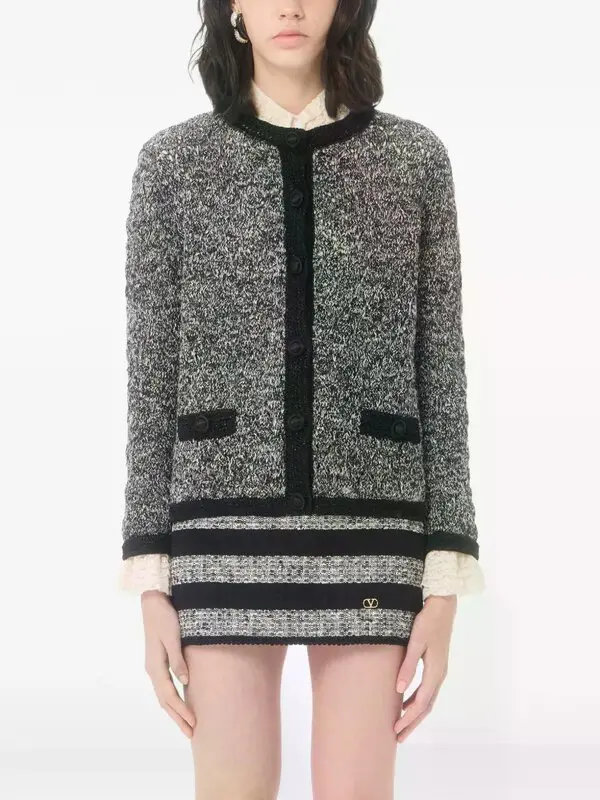 Valentino Garavani Linen And Lurex Knitted Jacket