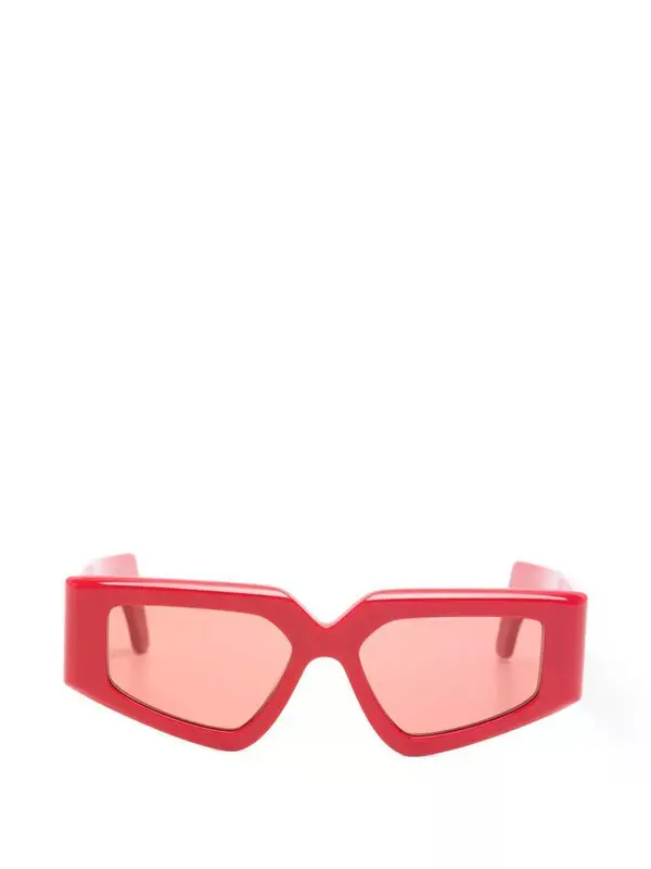 Valentino Garavani Geometric-frame Sunglasses - Red