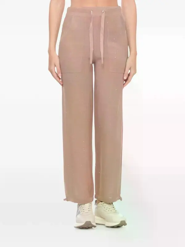 KANGRA Sequin Embellished Drawstring Trousers