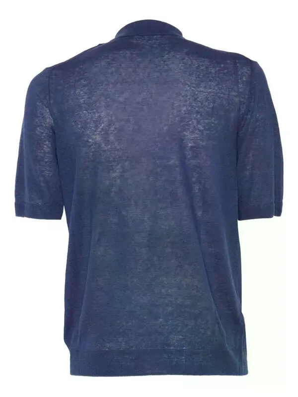 BALLANTYNE Short-sleeve Linen Polo Shirt