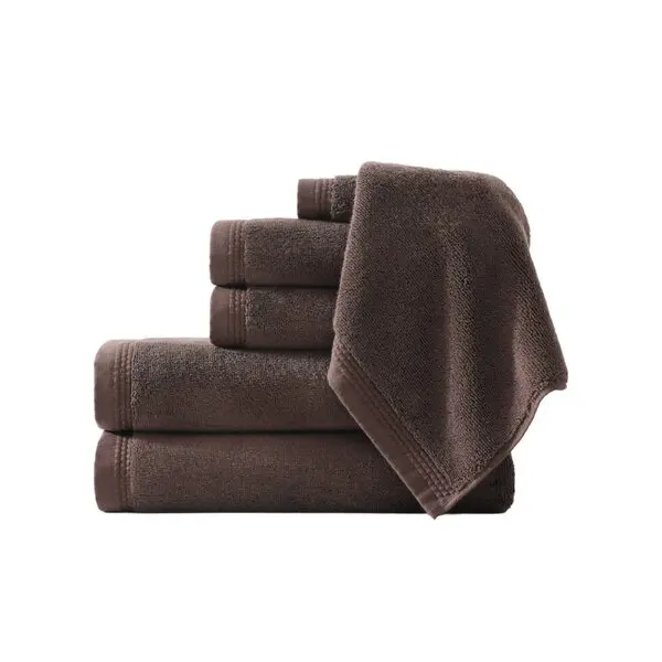 PURE PARIMA Egyptian Cotton Soft Border Towel Set Earth - Brown