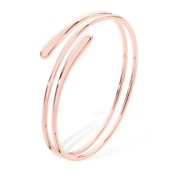 LUCY QUARTERMAINE Coil Drop Bangle In Vermeil - Rose Gold