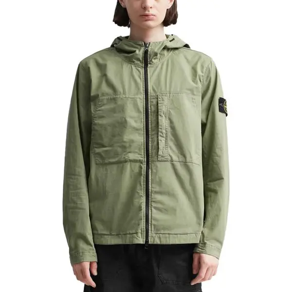 Stone Island Supima Cotton Twill Stretch Hooded Jacket