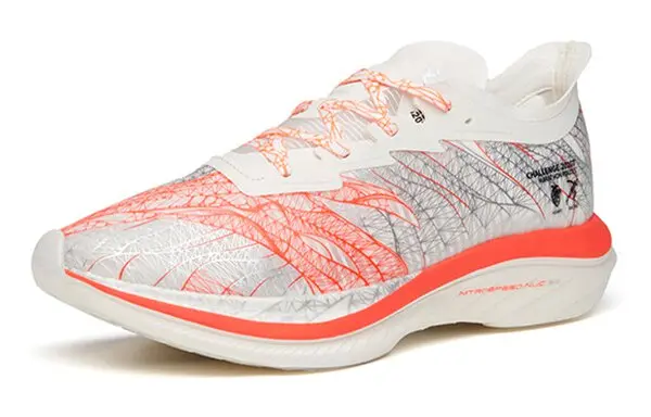 ANTA C202 Gt Low "heartbeat" Athletic Sneakers - White/orange