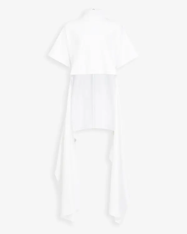 Alaïa Asymmetrical Cotton Jersey T-shirt - White