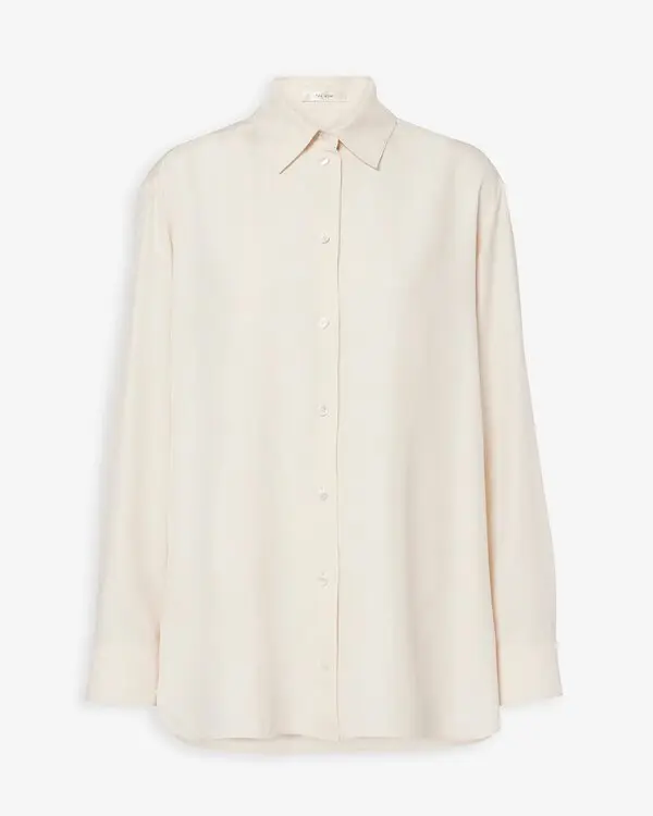 THE ROW Porcelain Silk Shirt - White