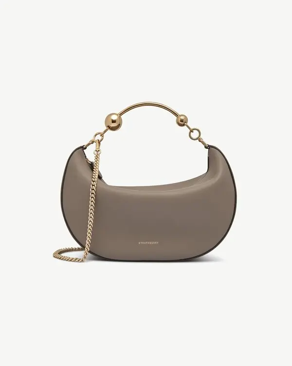 Strathberry Crescent Moon Bag - Grey