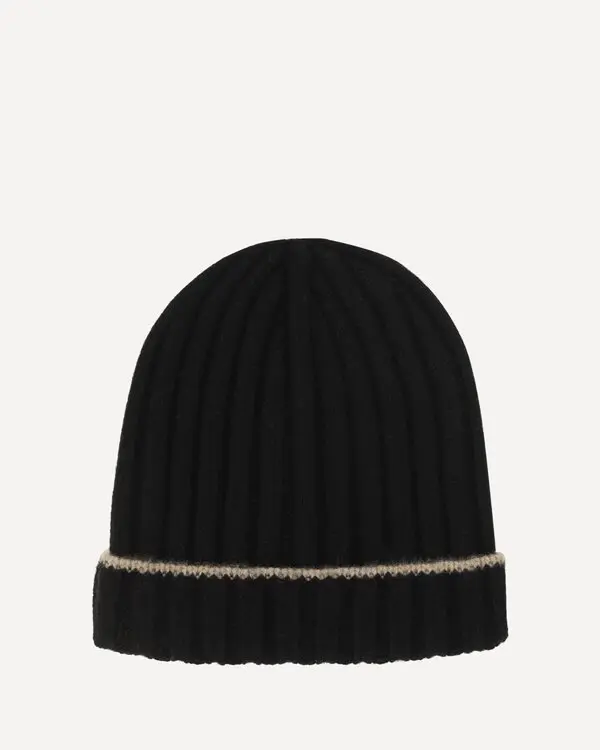 Brunello Cucinelli Cashmere Beanie Hat - Black