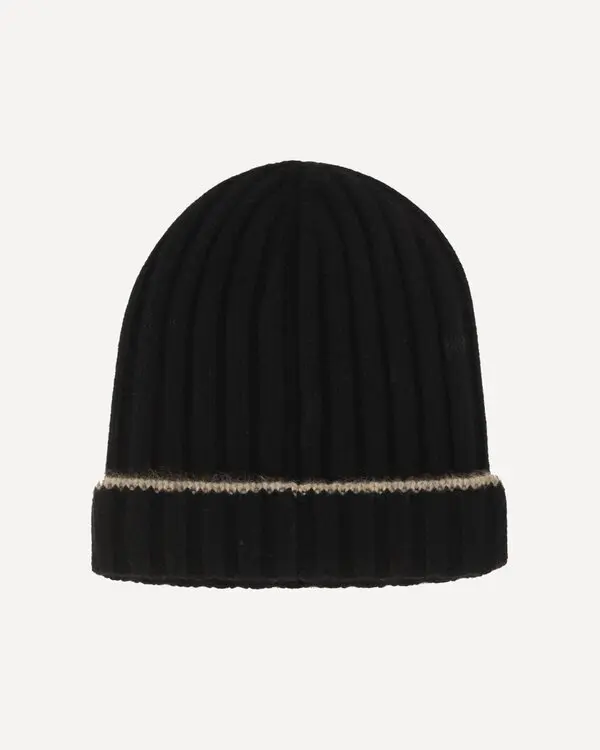Brunello Cucinelli Cashmere Beanie Hat - Black