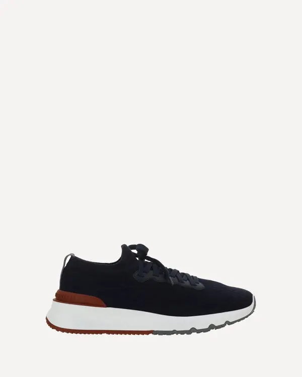 Brunello Cucinelli Cotton Lace-up Sneakers - Blue