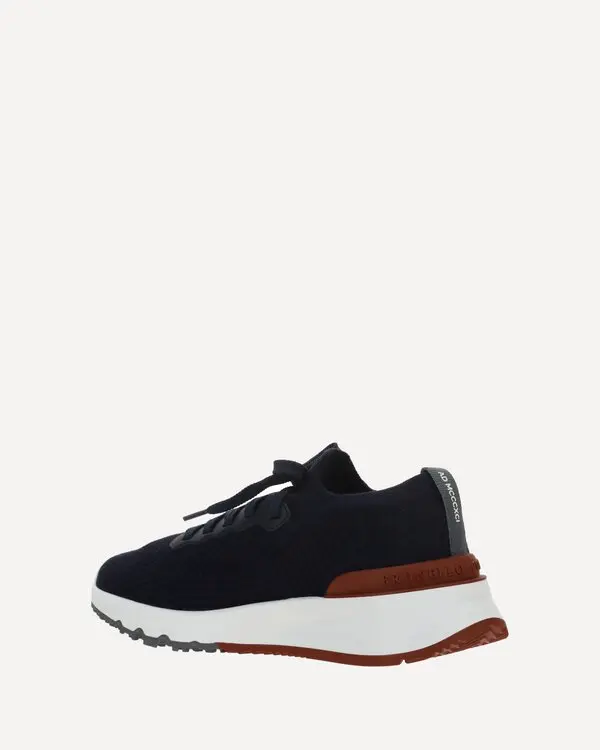 Brunello Cucinelli Cotton Lace-up Sneakers - Blue