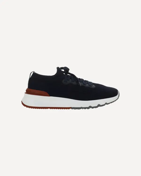 Brunello Cucinelli Cotton Lace-up Sneakers - Blue