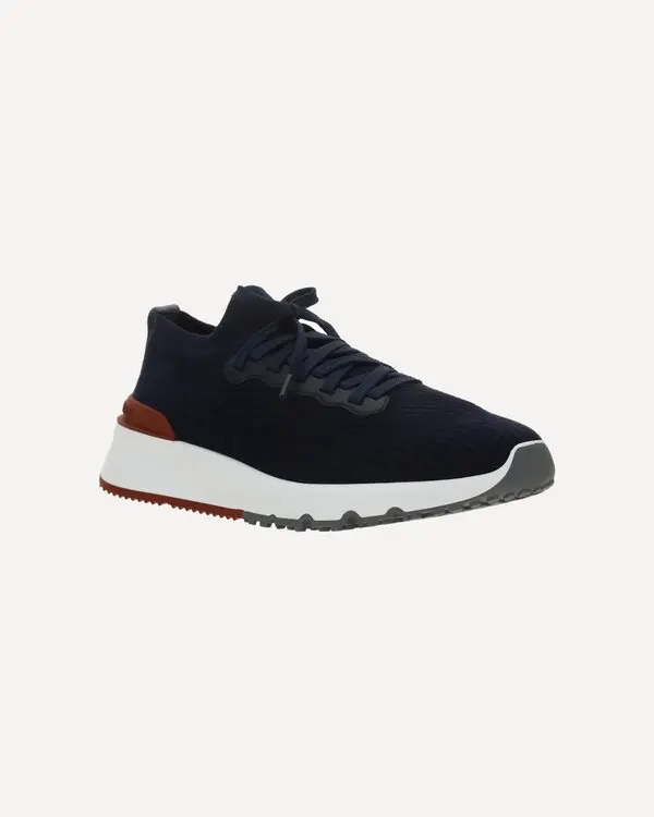 Brunello Cucinelli Cotton Lace-up Sneakers - Blue