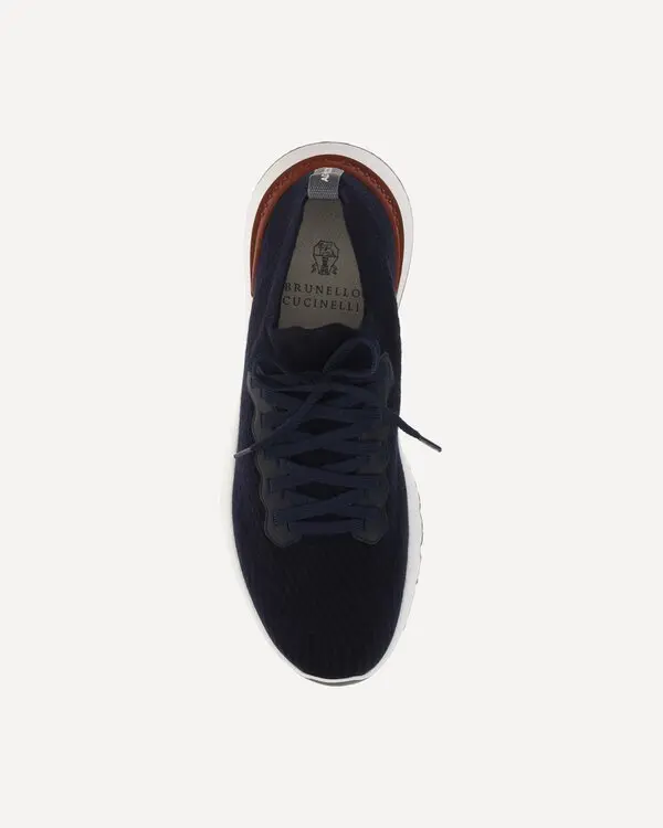 Brunello Cucinelli Cotton Lace-up Sneakers - Blue