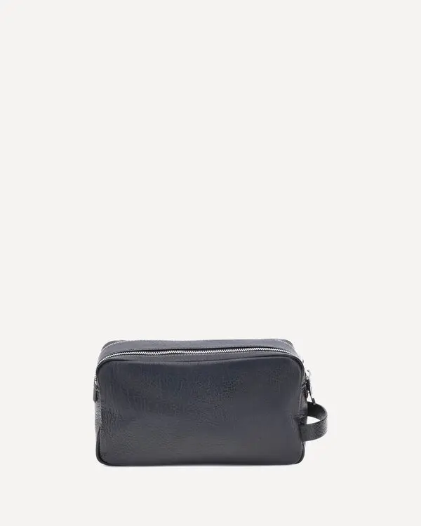 Brunello Cucinelli Pebbled Leather Beauty Case - Black