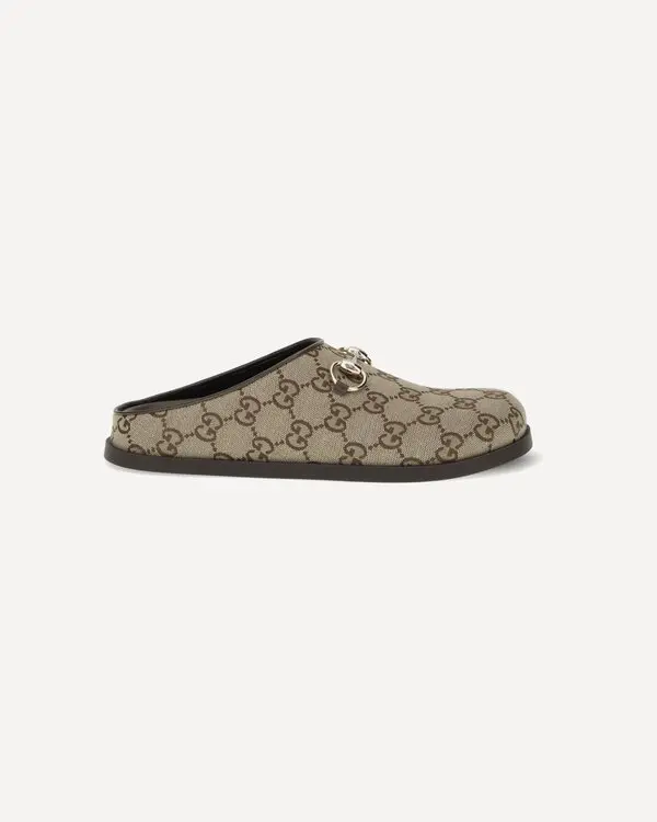 Gucci Mules With Horsebit Detail - Beige