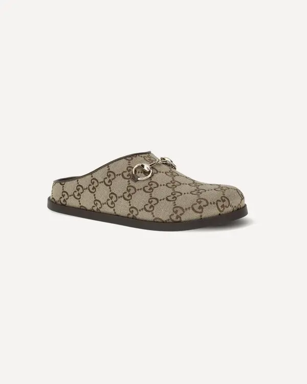 Gucci Mules With Horsebit Detail - Beige