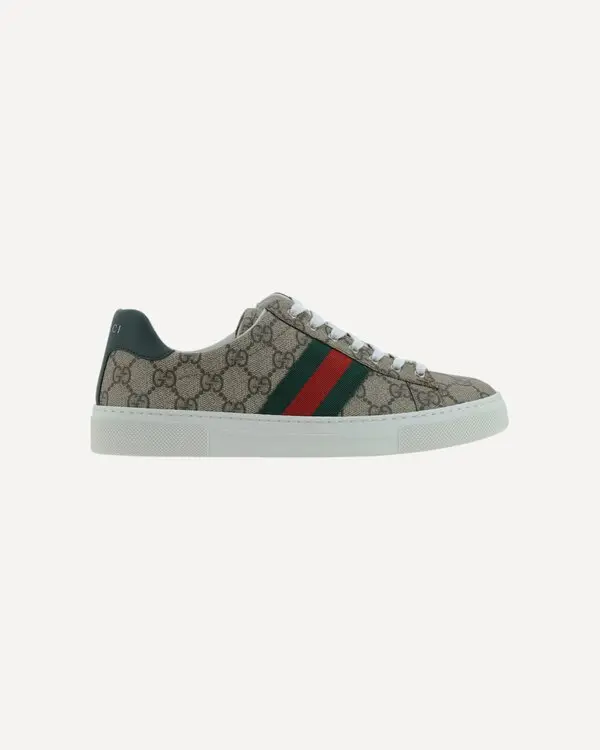 Gucci Gg Monogram And Web Detail Sneakers - Multicolour