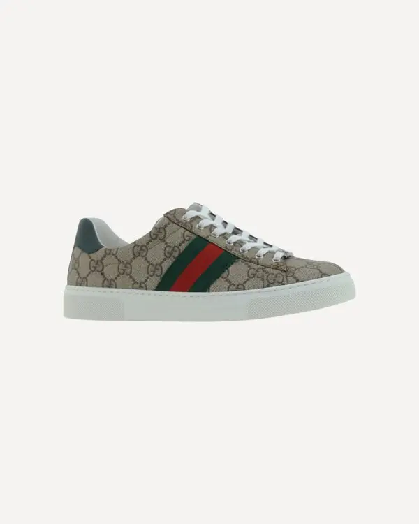 Gucci Gg Monogram And Web Detail Sneakers - Multicolour