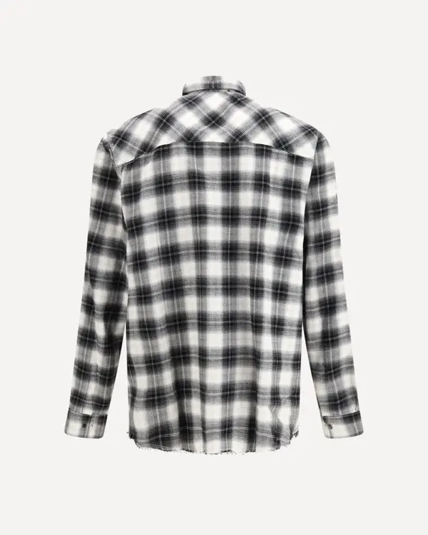 Amiri Oversized Plaid Shirt Ale