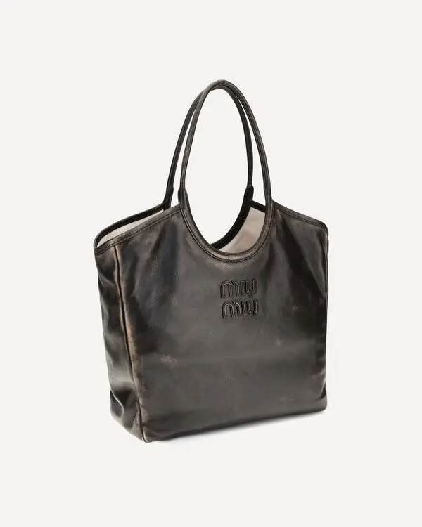 Miu Miu Ivy Leather Tote Bag