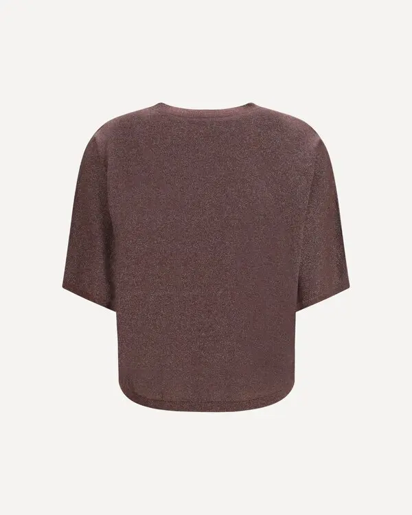 Brunello Cucinelli Short-sleeve Cashmere And Silk Sweater - Purple